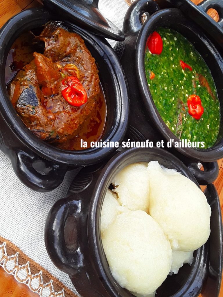 Placali à la sauce graine et klouala(ademe au Togo ou Boulvanka ...